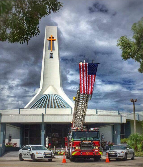ADOM :: Immaculate honors Hialeah police, firefighters on 9/11