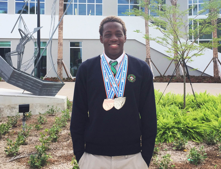 ADOM :: St. Brendan High swimmer wins silver, bronze at state championship