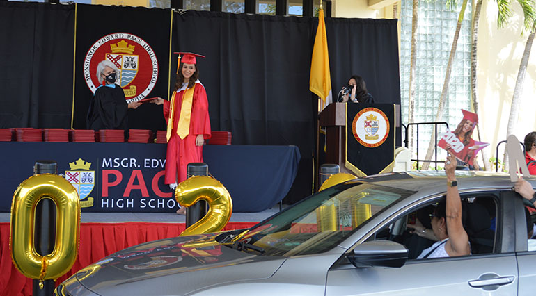 ADOM :: At Msgr. Pace High: A 'staged' graduation