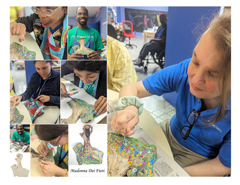 ADOM :: Marian Center students artwork recreates Our Lady of the Flowers