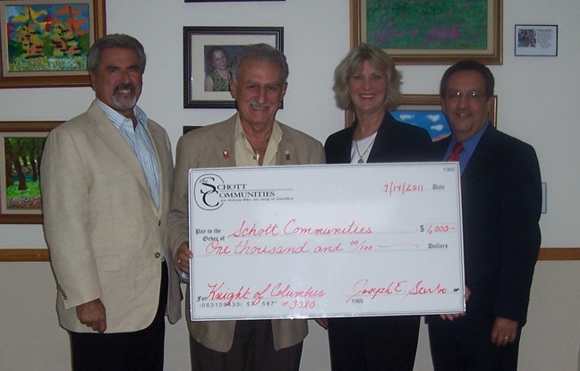 ADOM :: Knights give $6,000 to Schott Center