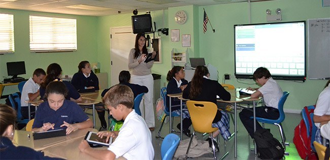 ADOM :: St. Agnes middle school students dive into iPads