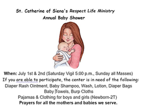 ADOM :: Event - St. Catherine of Siena’s Respect Life Annual Baby Shower