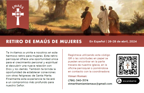 ADOM :: Event - Retiro de Emaús de Mujeres - iglesia St. Martha