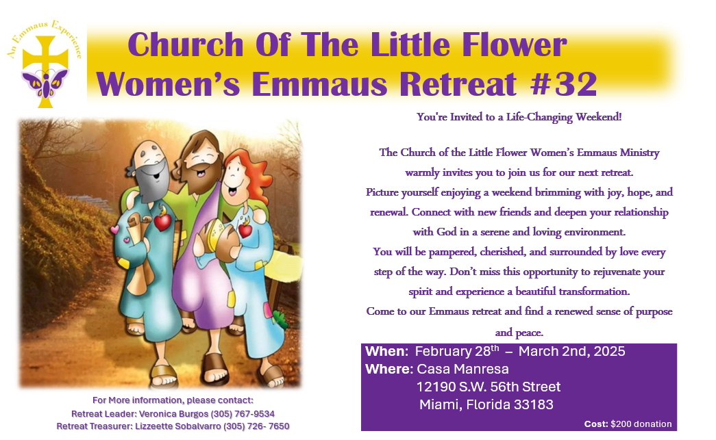 ADOM :: Event - Church Of The Little Flower Women's Emmaus Retreat #32