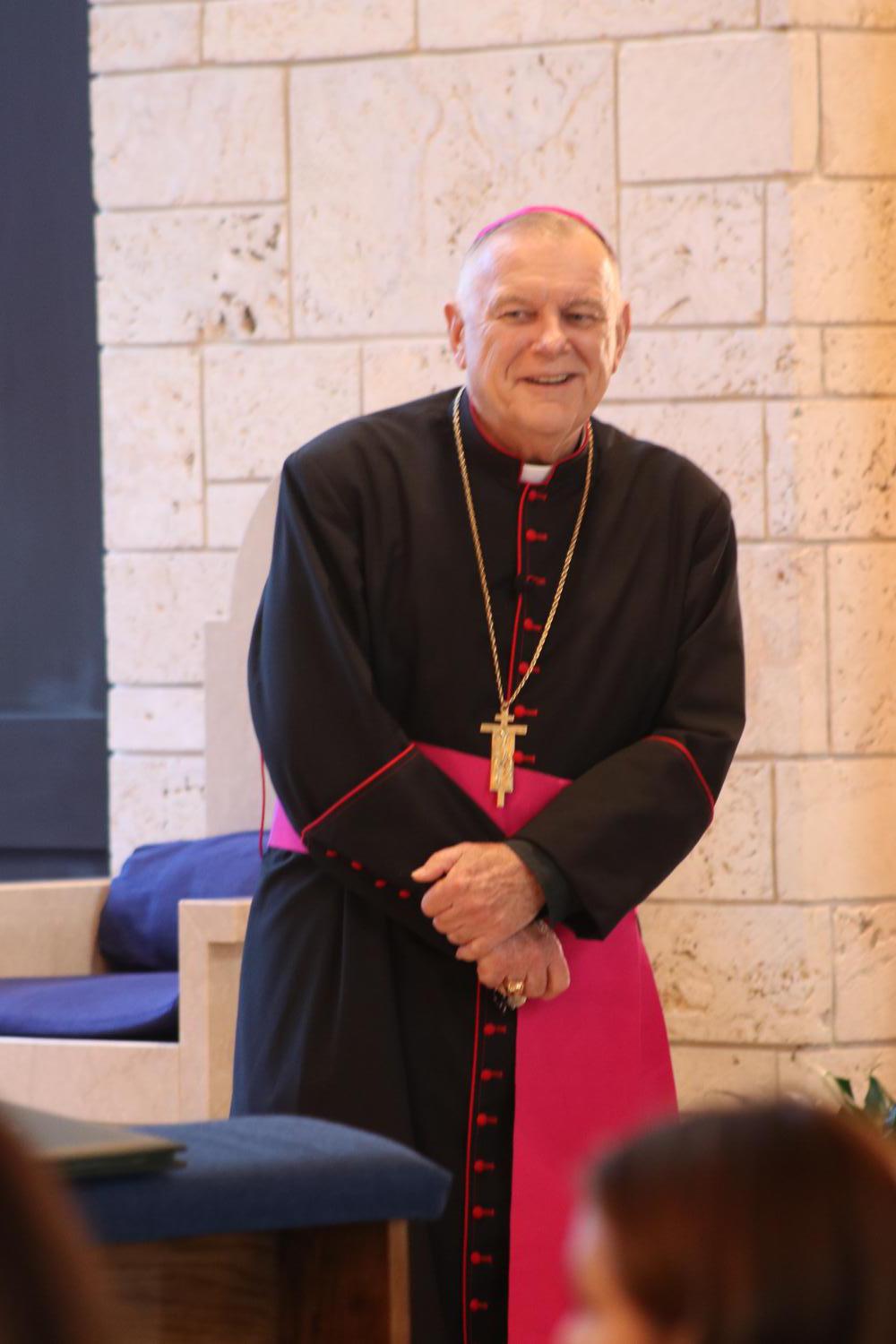ADOM :: Nativity School students pray the rosary with Archbishop Wenski